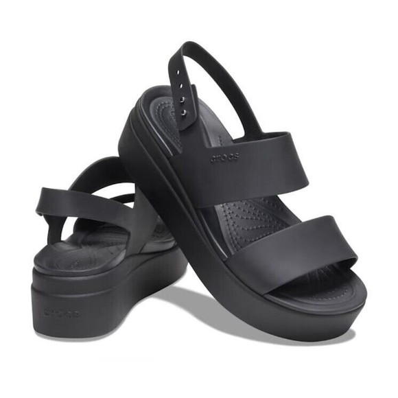 CROCS | Shoes | Crocs Brooklyn Black Extreme Platform Sandals Size 1 W ...